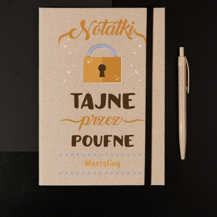 Tajne przez poufne - Eko notes A5 z trawy - MyGiftDna.pl