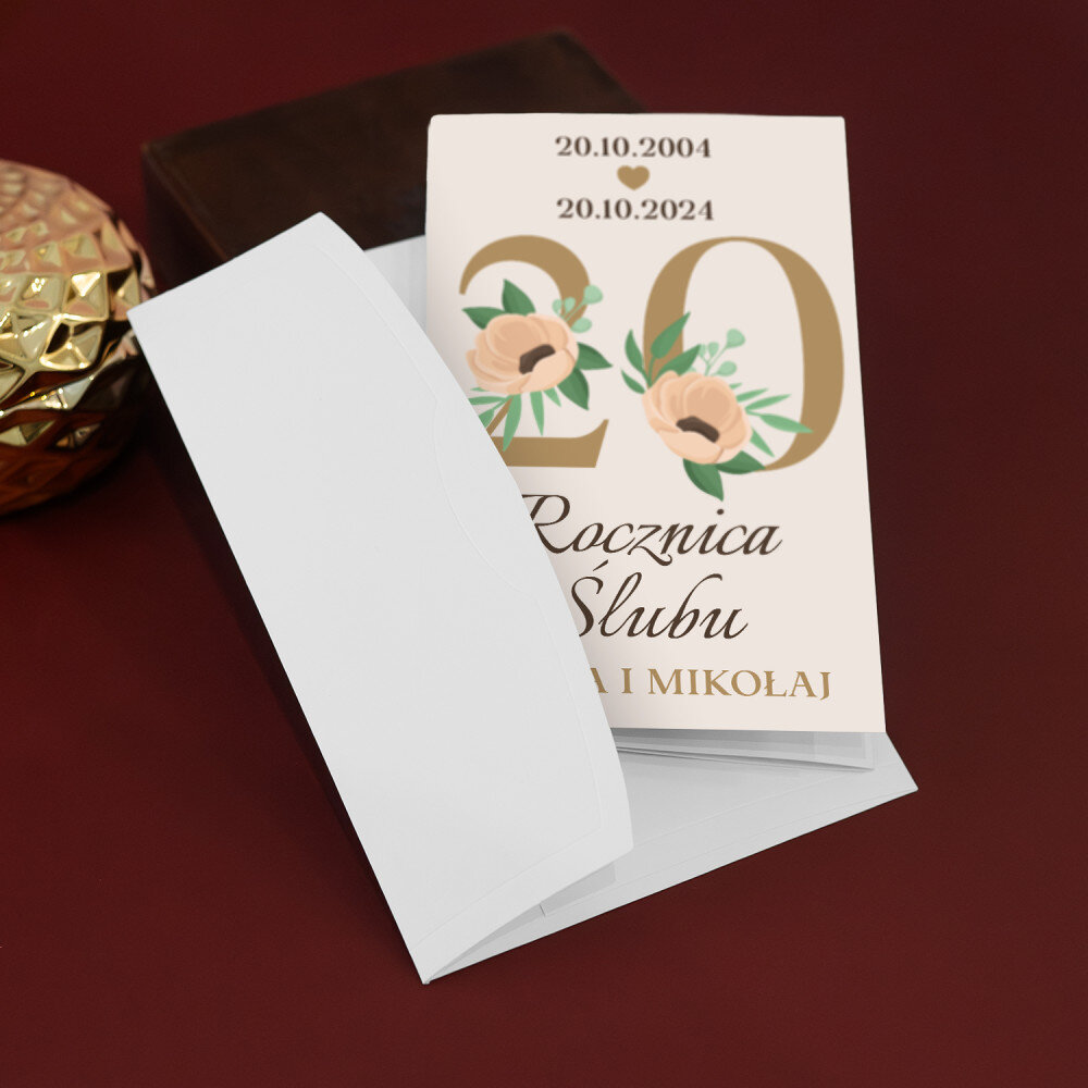 20 rocznica ślubu kwiaty - Harmonijka ze zdjęć - MyGiftDna.pl