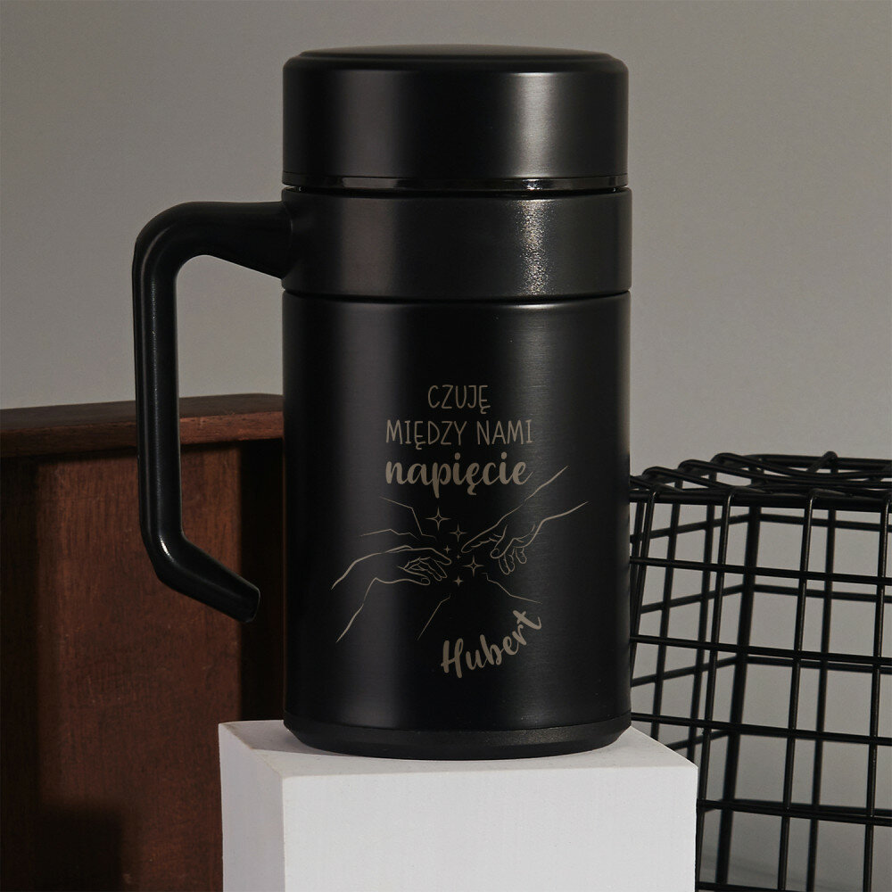 Czuję między nami napięcie - Kubek termiczny 400 ml - MyGiftDna.pl