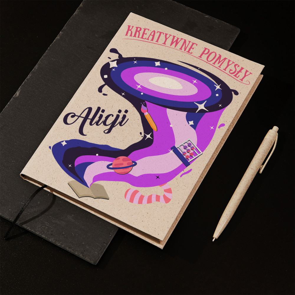 Kreatywne pomysły - Eko notes A5 z trawy - MyGiftDna.pl