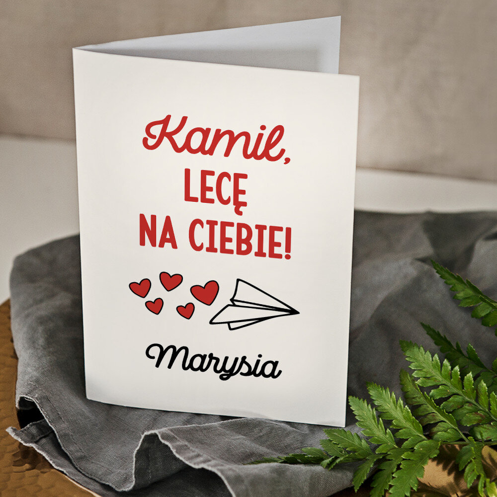 Lecę na ciebie - kartka z życzeniami - MyGiftDna.pl