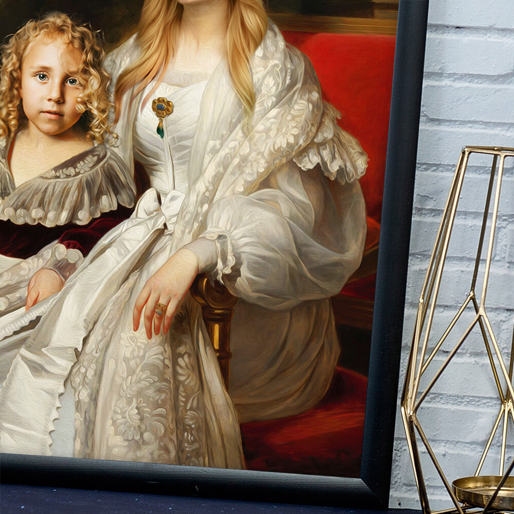Mama i królewna - Królewski portret - MyGiftDna.pl