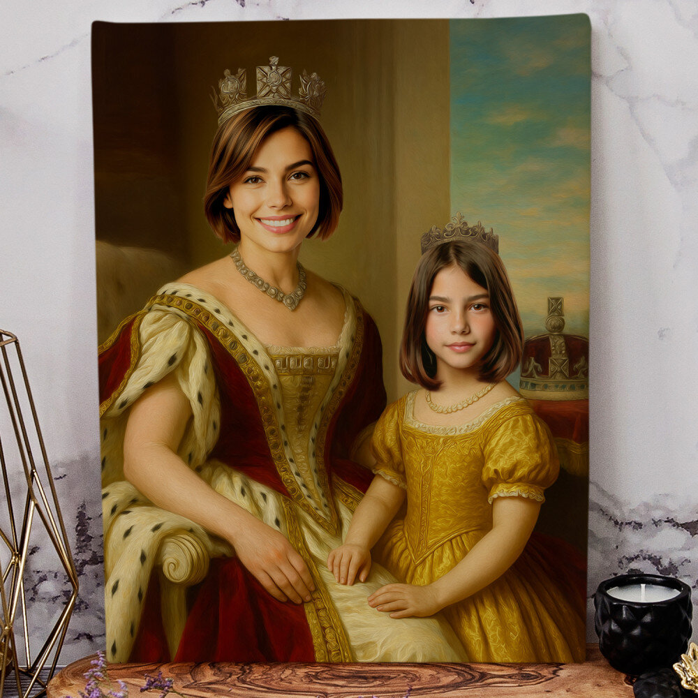 Mama z królewną - Królewski portret - MyGiftDna.pl
