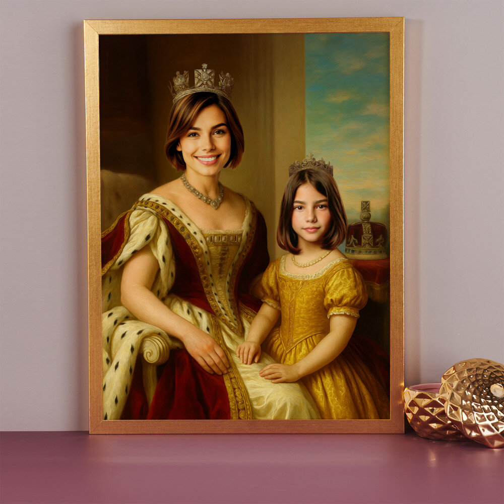 Mama z królewną - Królewski portret - MyGiftDna.pl