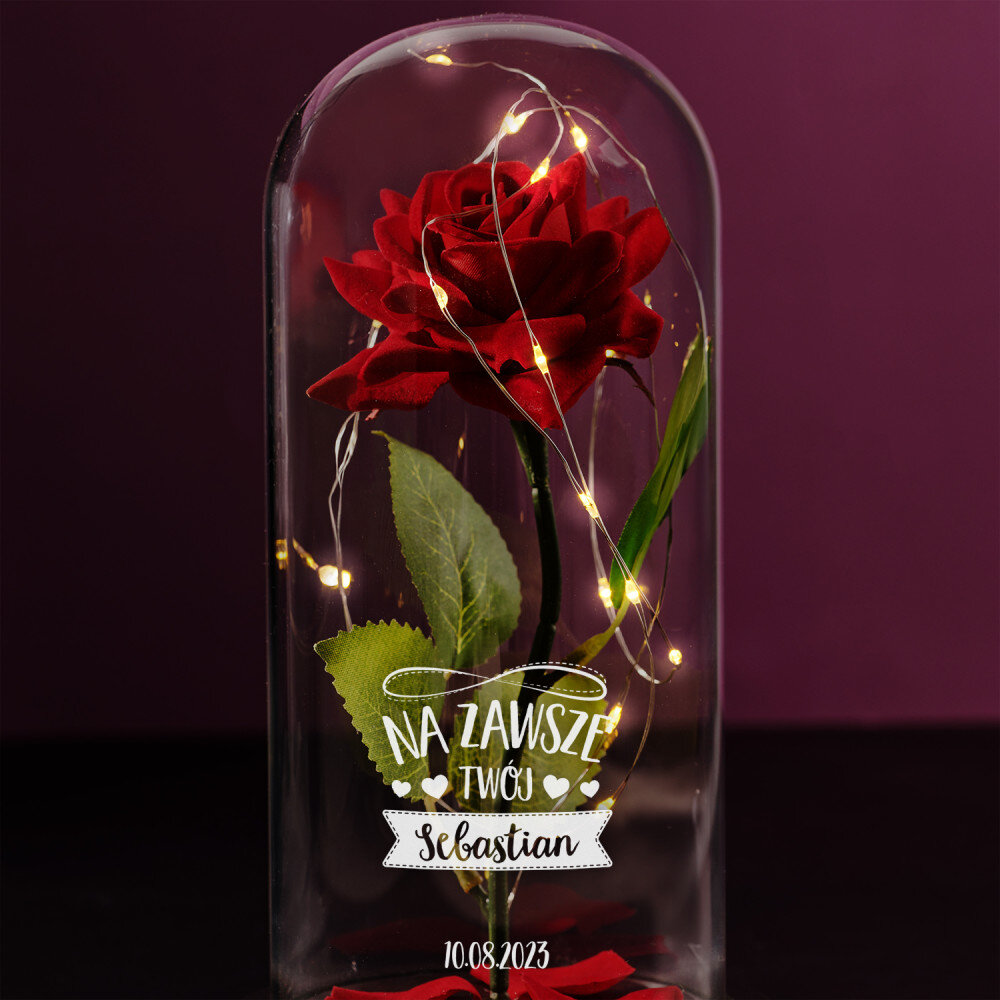 Na zawsze Twój - Wieczna róża w szkle - MyGiftDna.pl