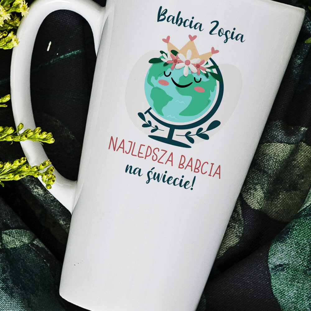 najlepsza babcia na całym świecie - Personalizowany Kubek - MyGiftDna.pl
