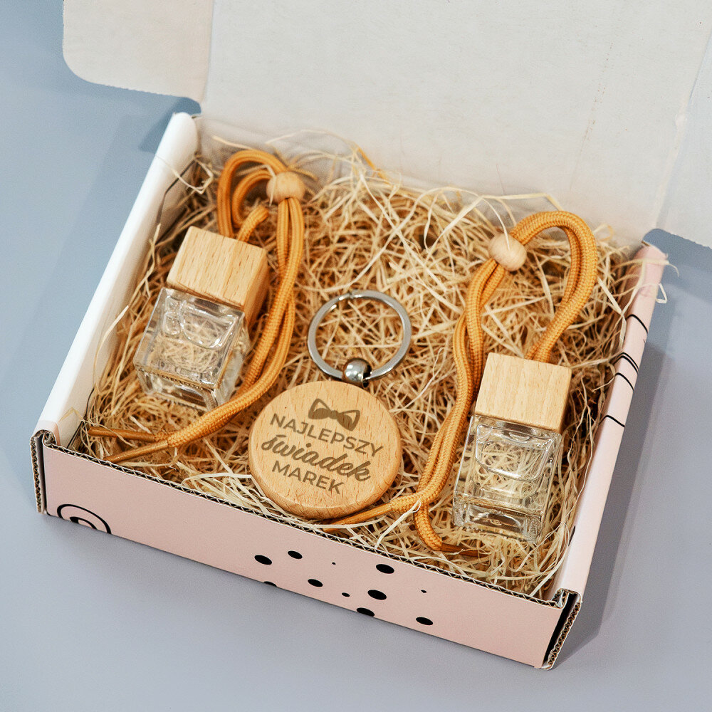Najlepszy świadek - Zestaw zapachów do samochodu z brelokiem - MyGiftDna.pl