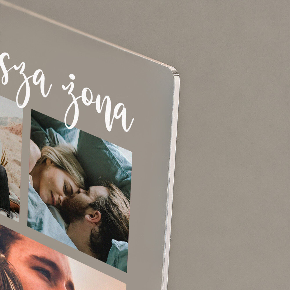 Najwspanialsza żona - Wydruk na szkle akrylowym z podstawką - MyGiftDna.pl