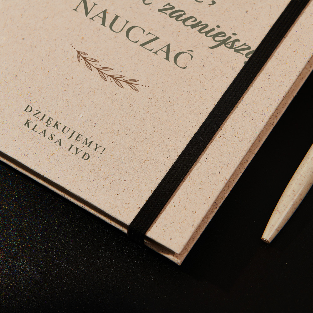 Nauczanie - Eko notes A5 z trawy - MyGiftDna.pl