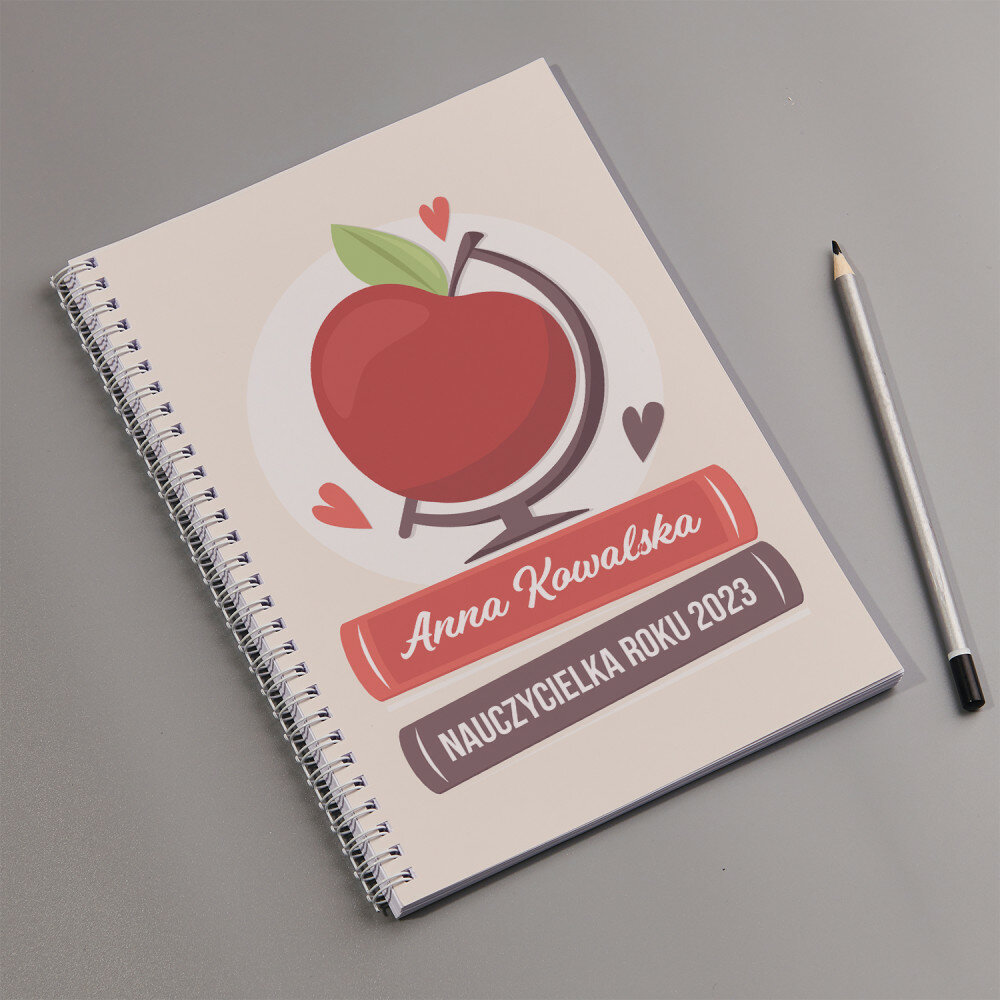 Nauczycielka roku - Planer na spirali dla nauczyciela - MyGiftDna.pl