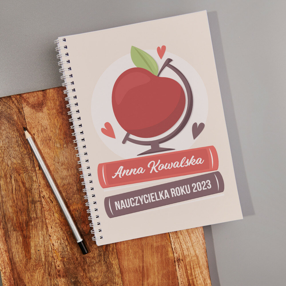 Nauczycielka roku - Planer na spirali dla nauczyciela - MyGiftDna.pl