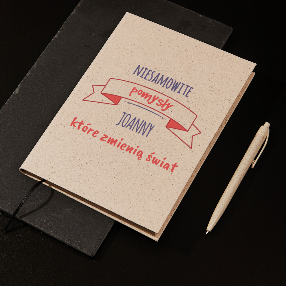 Niesamowite pomysły - Eko notes A5 z trawy - MyGiftDna.pl