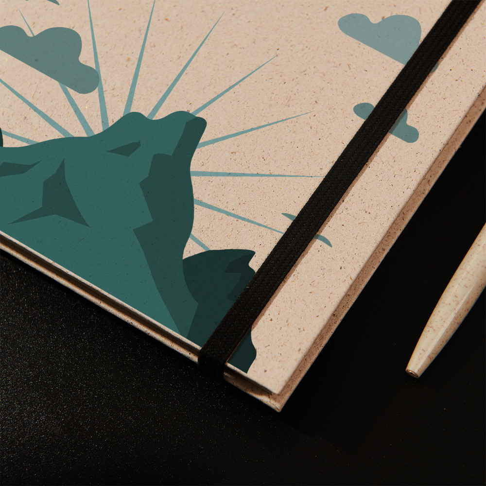 Notatki ze szlaków - Eko notes A5 z trawy - MyGiftDna.pl