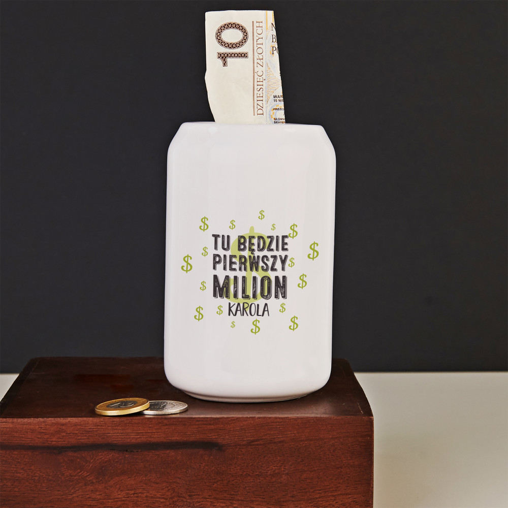 Pierwszy milion - Skarbonka Personalizowana - MyGiftDna.pl