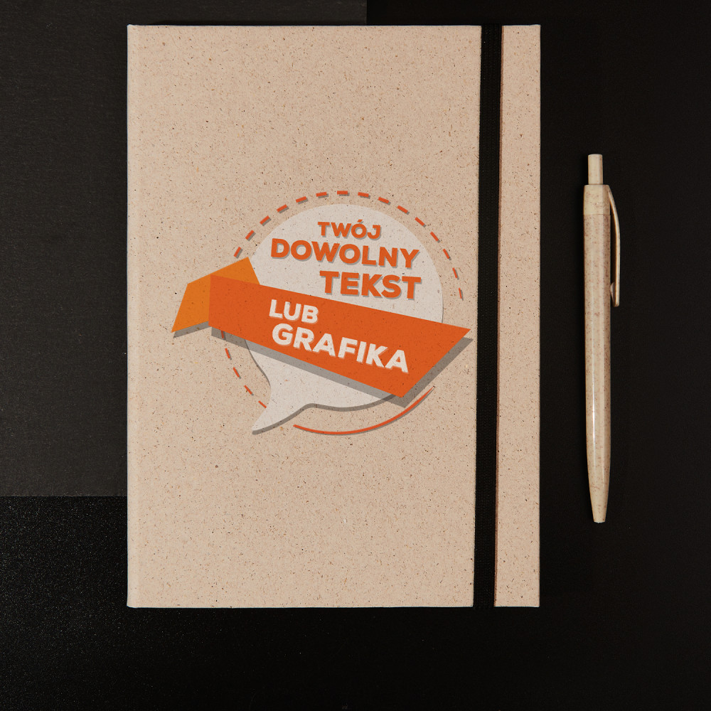 Projekt własny - Eko notes A5 z trawy - MyGiftDna.pl