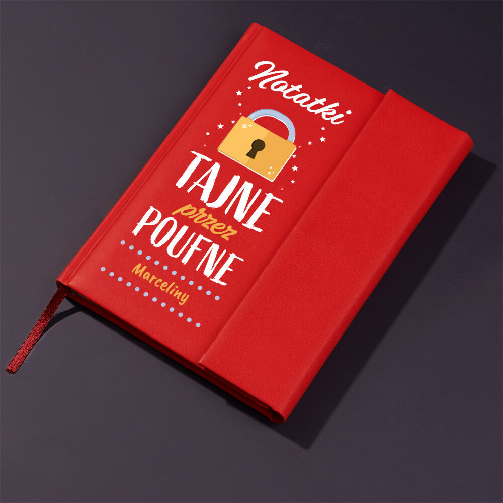 Tajne przez poufne - Notes książkowy z zakładką - MyGiftDna.pl