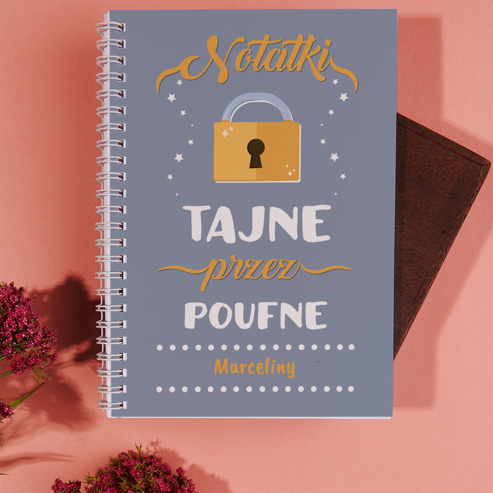 Tajne przez poufne - Zeszyt na spirali A5 - MyGiftDna.pl
