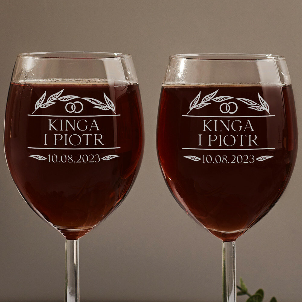 Wasz dzień - Dwa Grawerowane Kieliszki do wina - MyGiftDna.pl