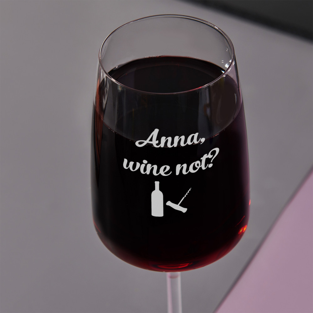 Wine not - Kieliszek do wina kryształowy - MyGiftDna.pl