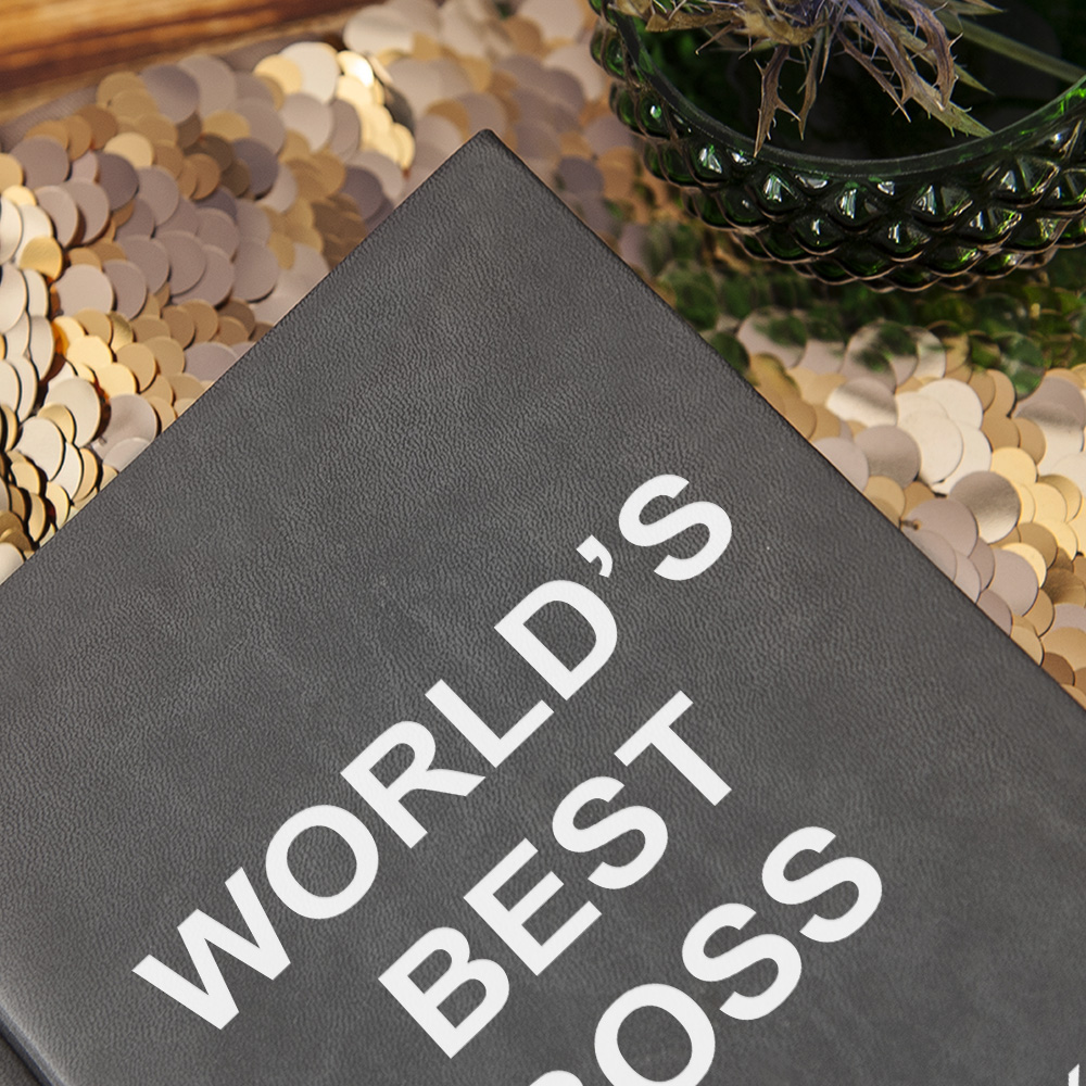 World`s best boss - notatnik A5 z nadrukiem - MyGiftDna.pl
